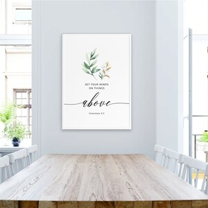 Colossians 3:2 Bible Verse Printable Wall Art, Bible Verse Print ...