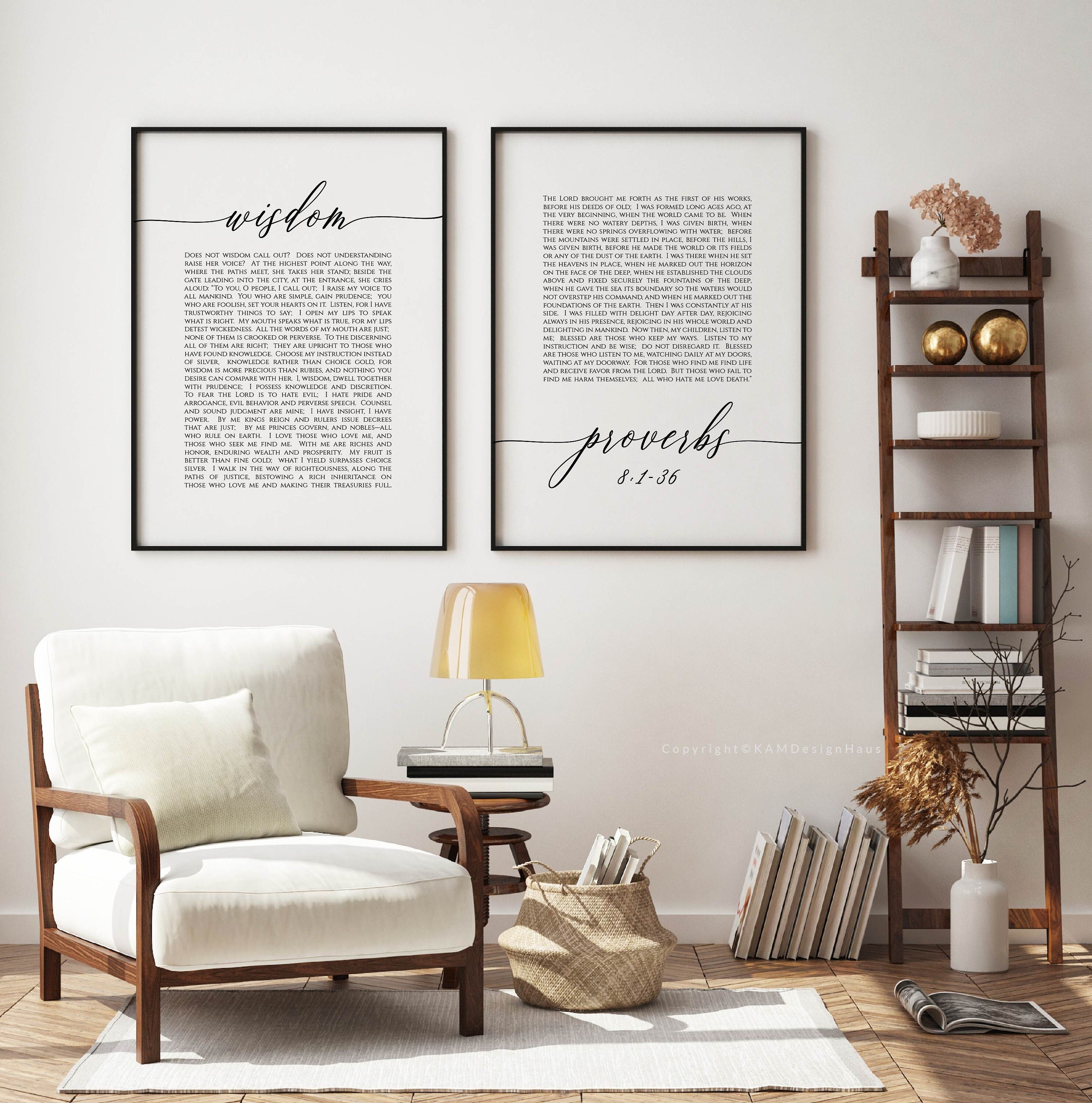 Proverbs 8 Wisdom Bible Verse Poster Printable Wall Art - Etsy