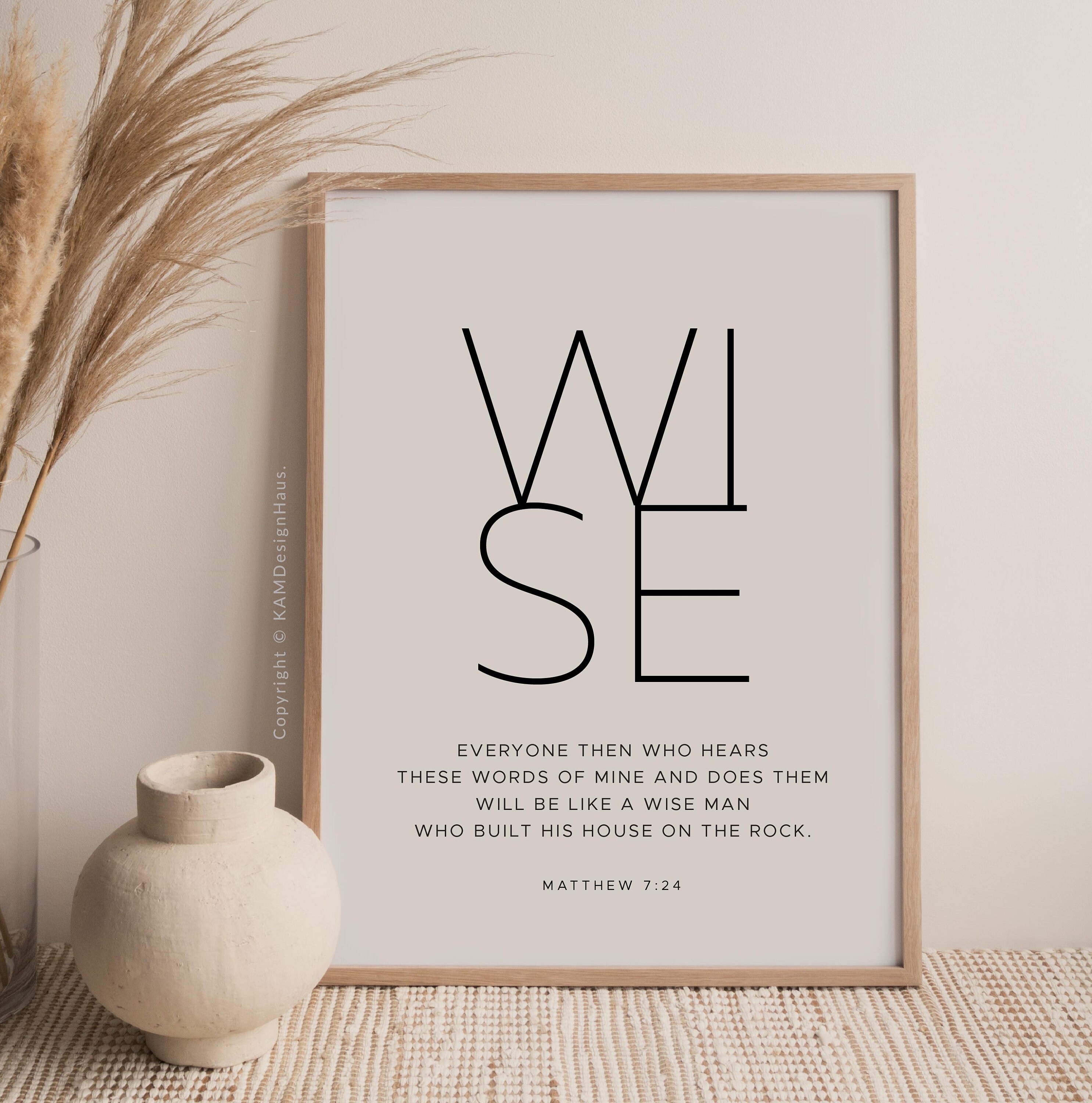 Ephesians 4:32 KIND GOOD WISE, Set of 3 Bible Verse Wall Art, Printable ...