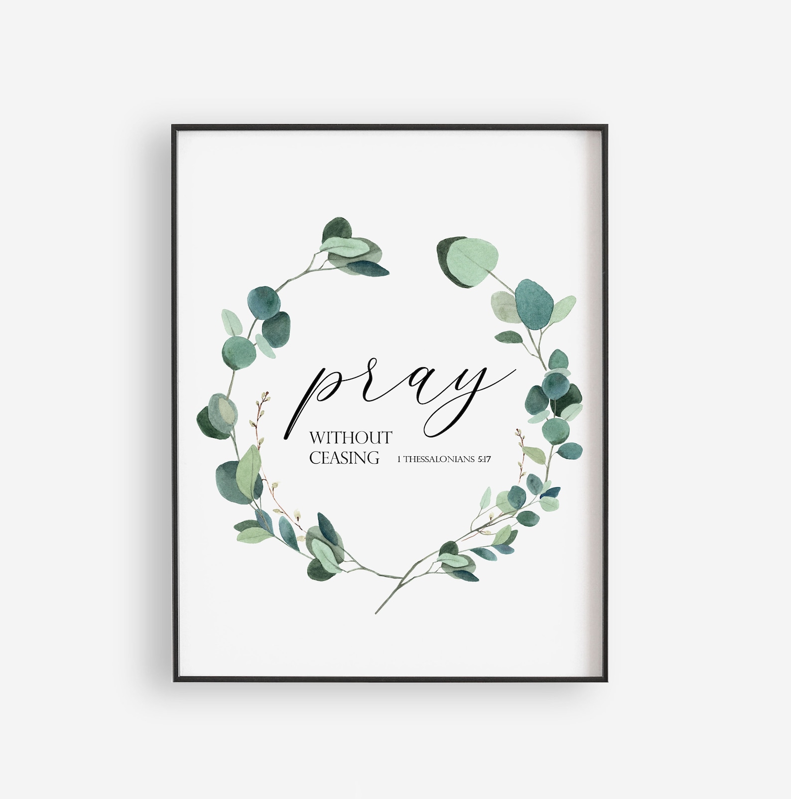 Pray Without Ceasing Bible Verse Wall Art Printable Wall Art - Etsy