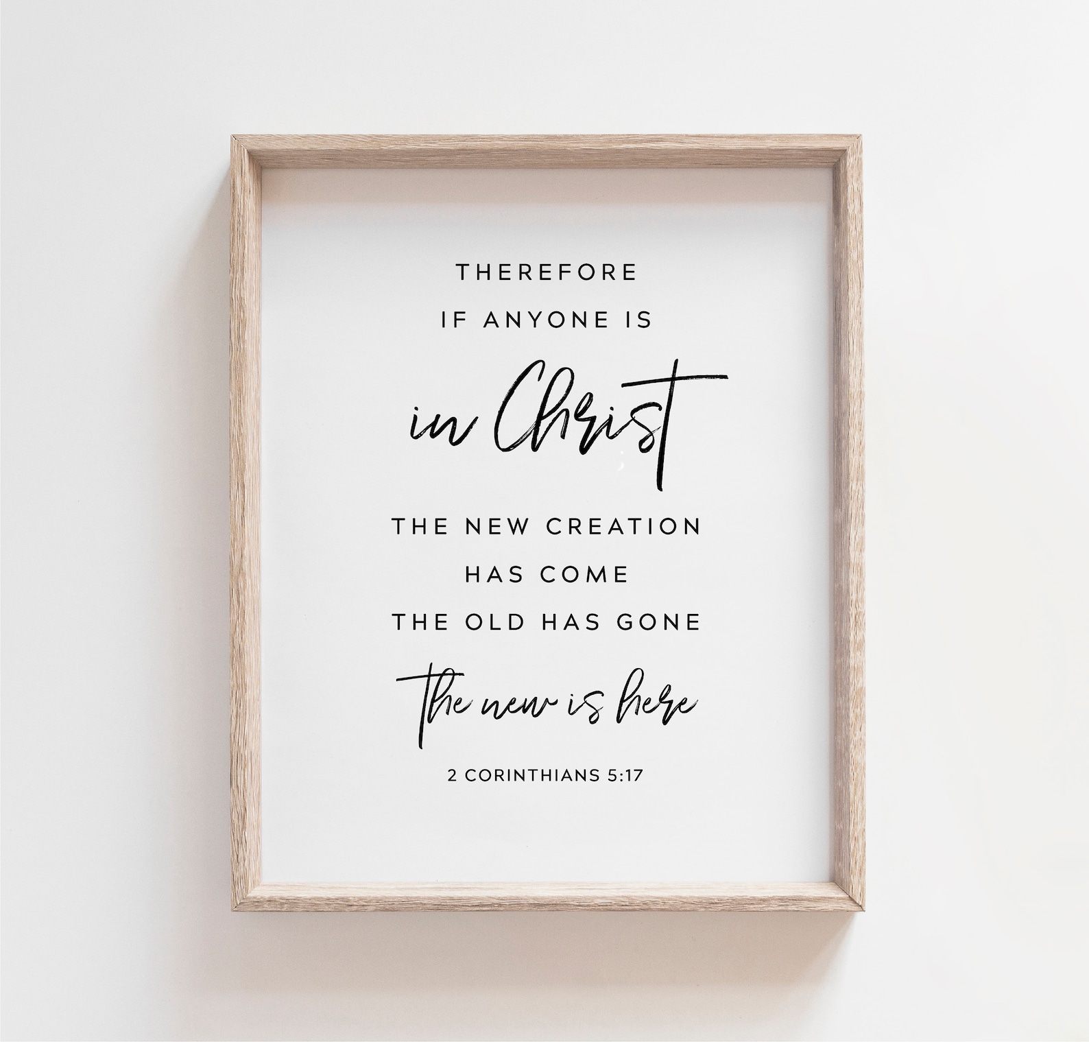 2 Corinthians 5:17 the New Creation Bible Verse Printable Wall - Etsy
