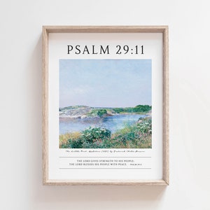 Set of 3 Psalms Bundle, Scripture Printable Wall Art, Childe Hassam ...