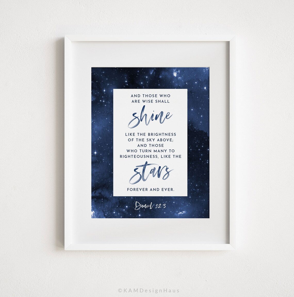 Daniel 12:3 Like The Stars Bible Verse Wall Art Bible Verse | Etsy