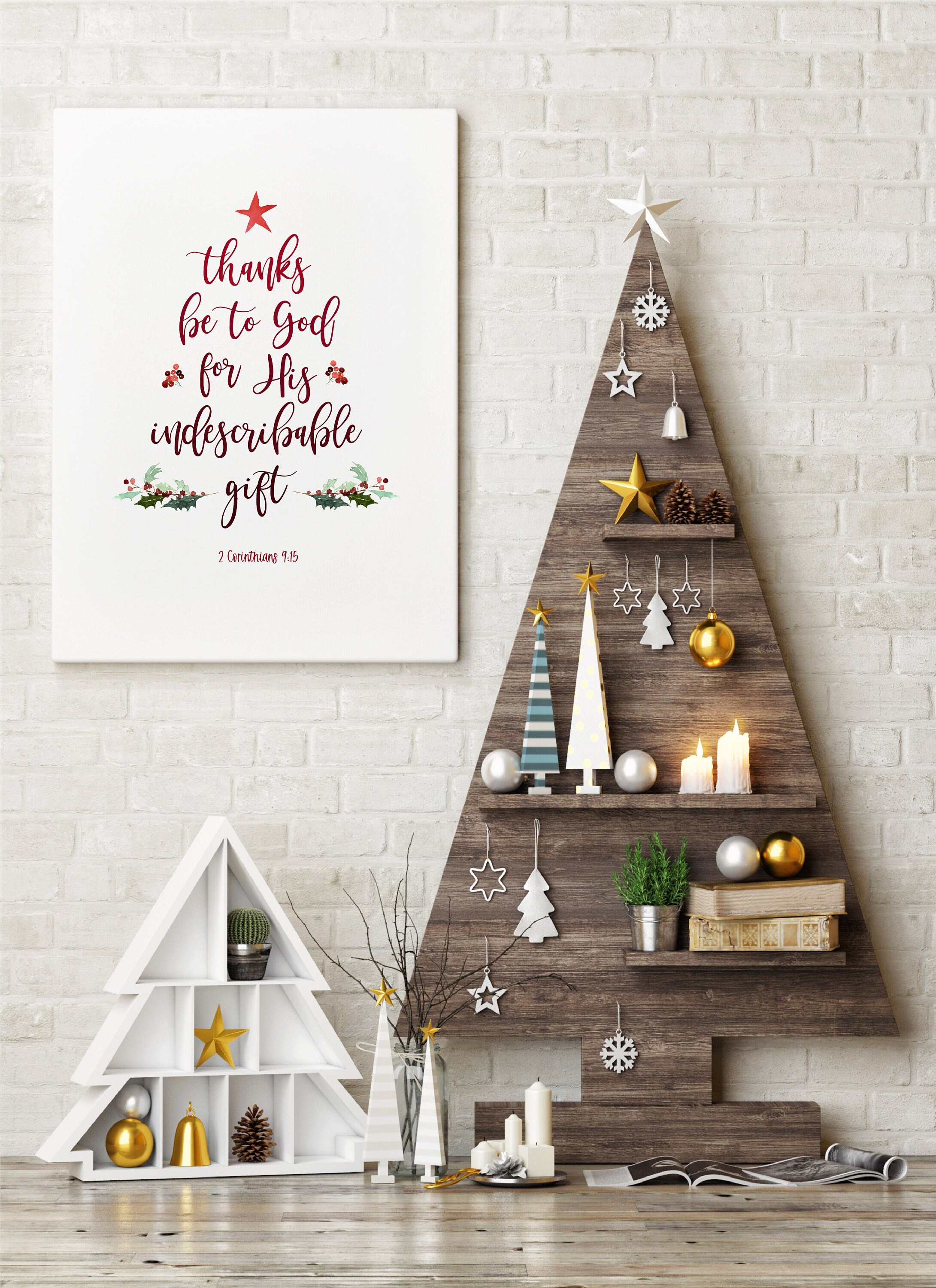 2 Corinthians 9:15 Christmas Card Download Christmas | Etsy