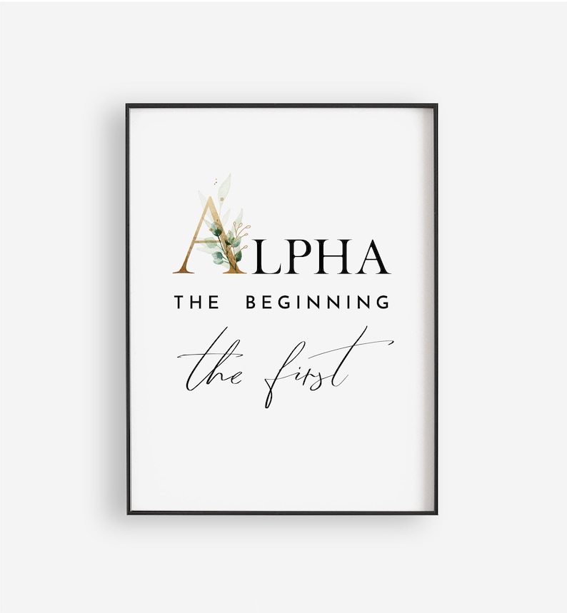 Revelation 22:13 Alpha and Omega Bible Verse Wall Art | Etsy