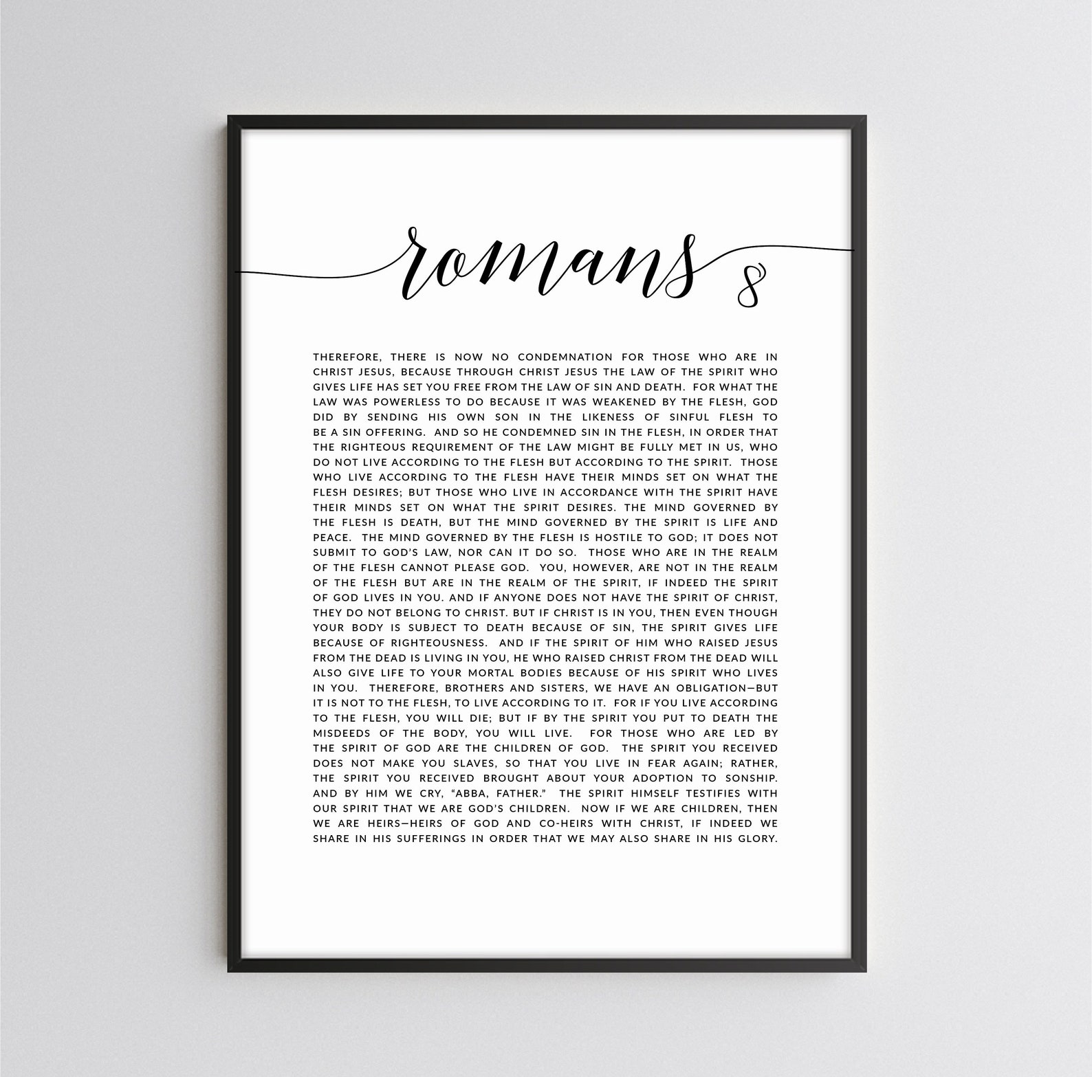 Romans 8 Bible Verse Wall Art Printable Wall Art Set of 2 - Etsy