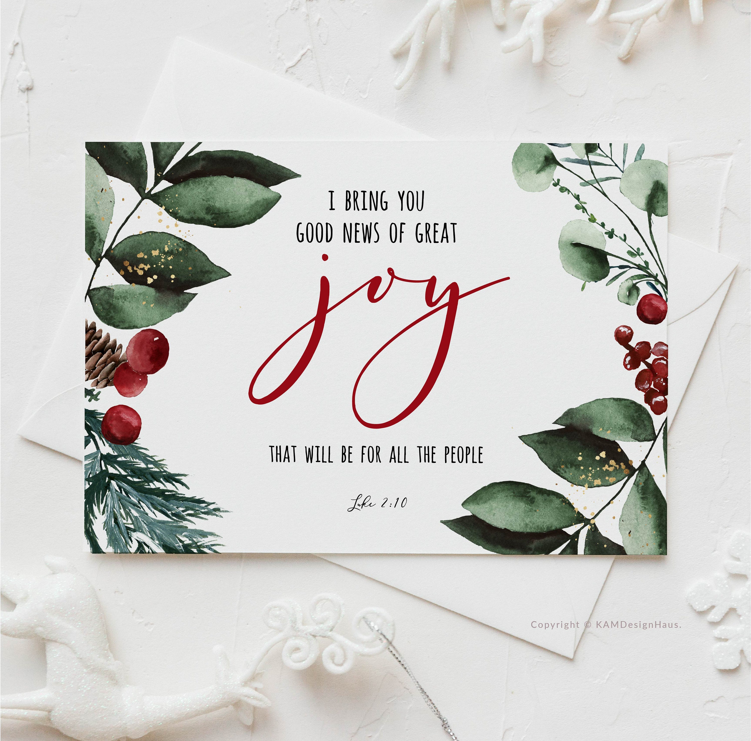 Luke 2:10 Joy Christmas Bible Verse Card Download, Joy Printable Wall ...