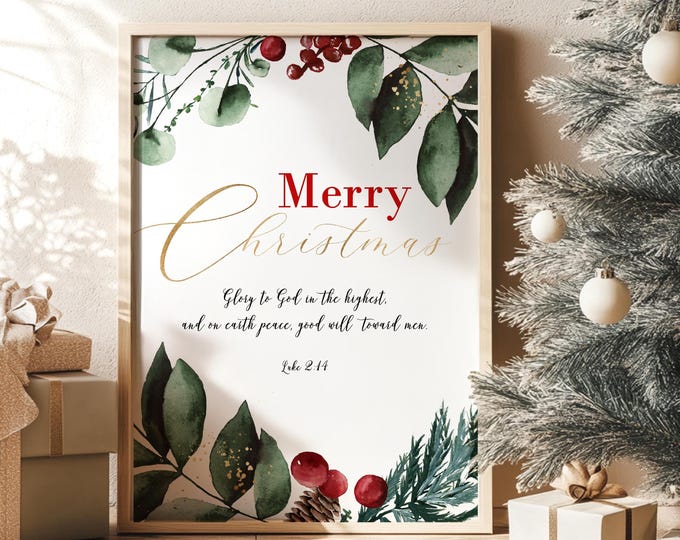 Isaiah 7:14 ESV Christmas Printable, Bible Verse Card Download ...