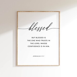 Thankful Joyful Blessed Scripture Wall Art, Set of 3 Printable Wall Art ...