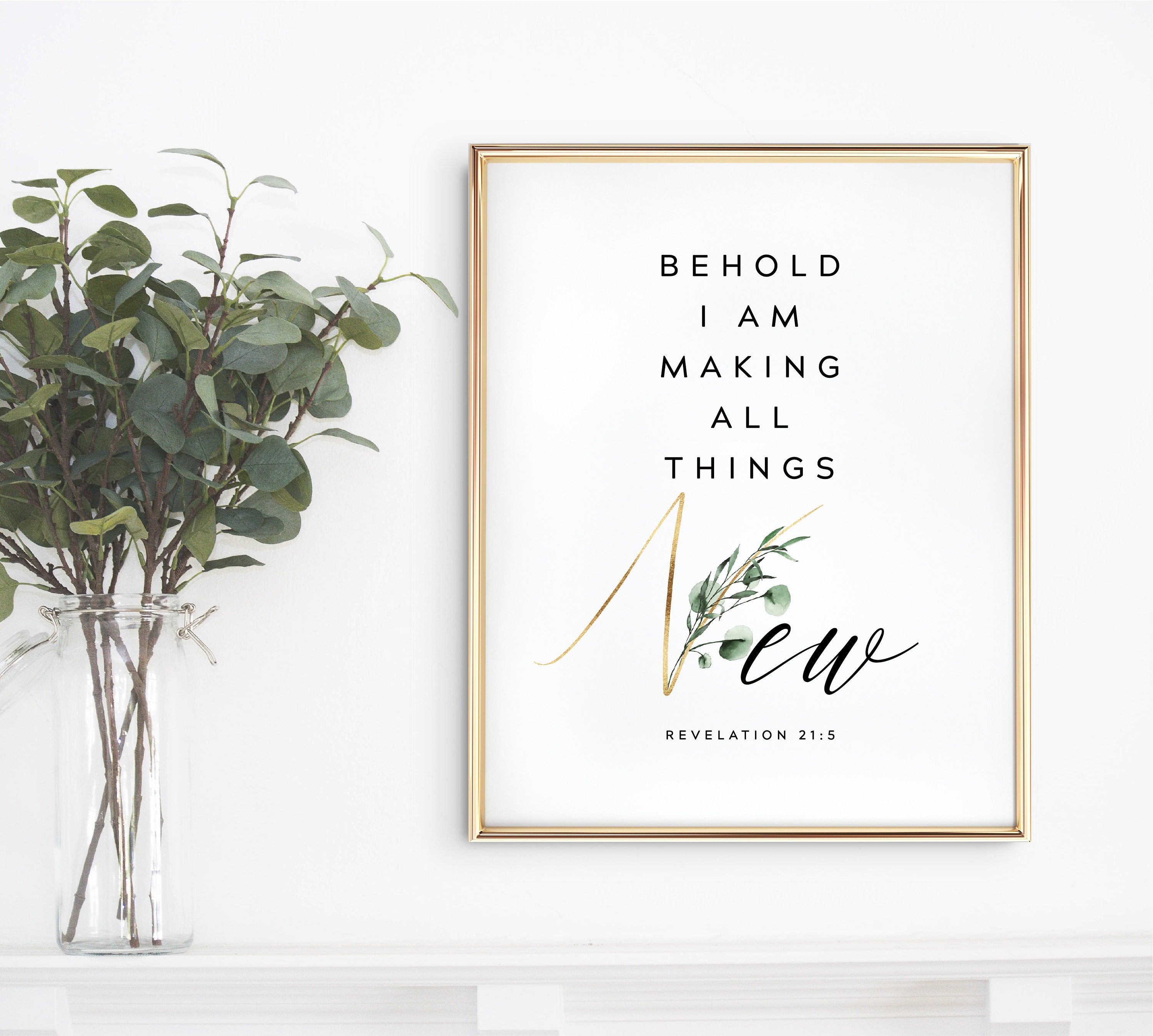 Revelation 21:5 Making All Things New Bible Verse Printable | Etsy