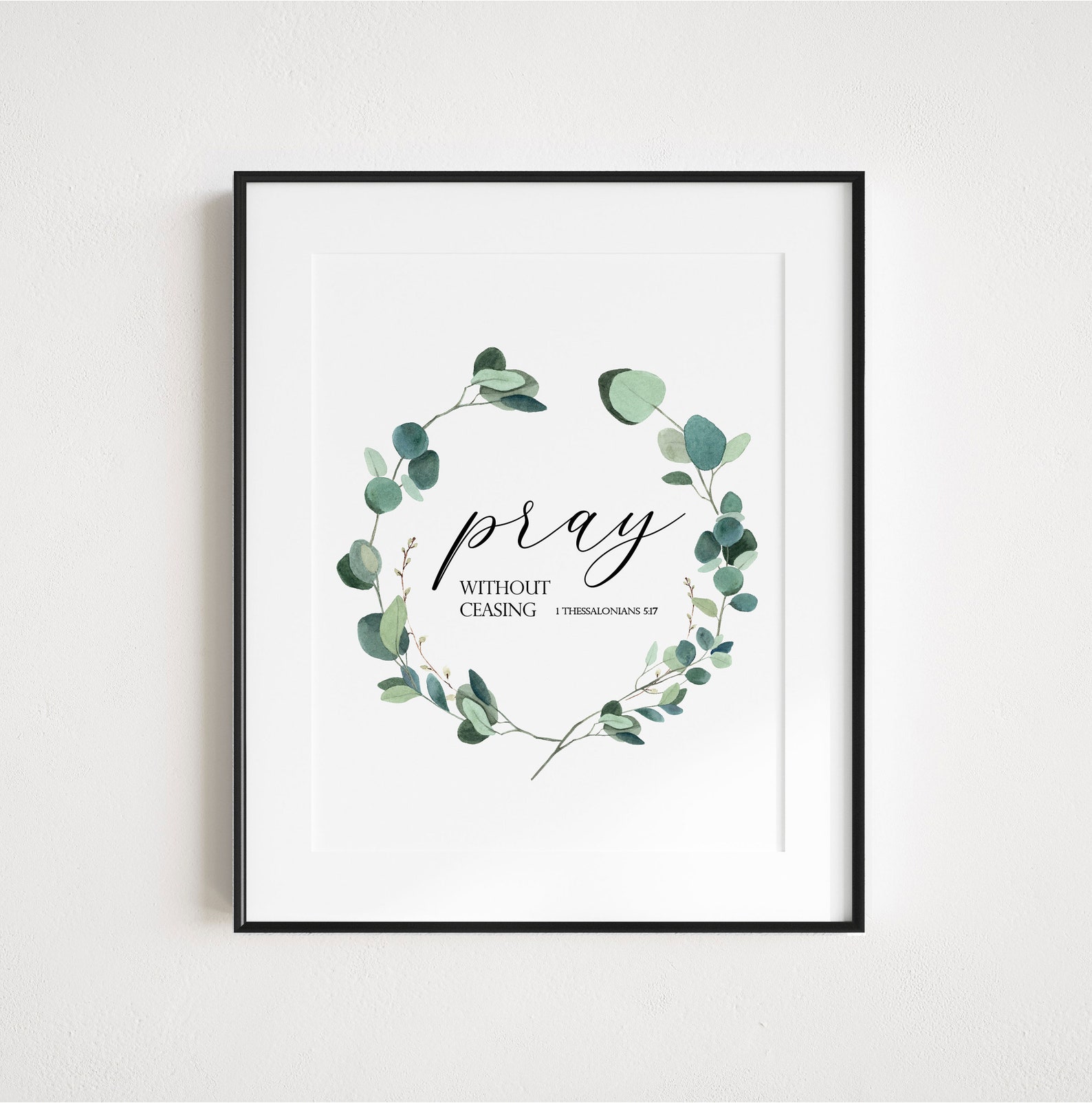 Pray Without Ceasing Bible Verse Wall Art Printable Wall Art - Etsy