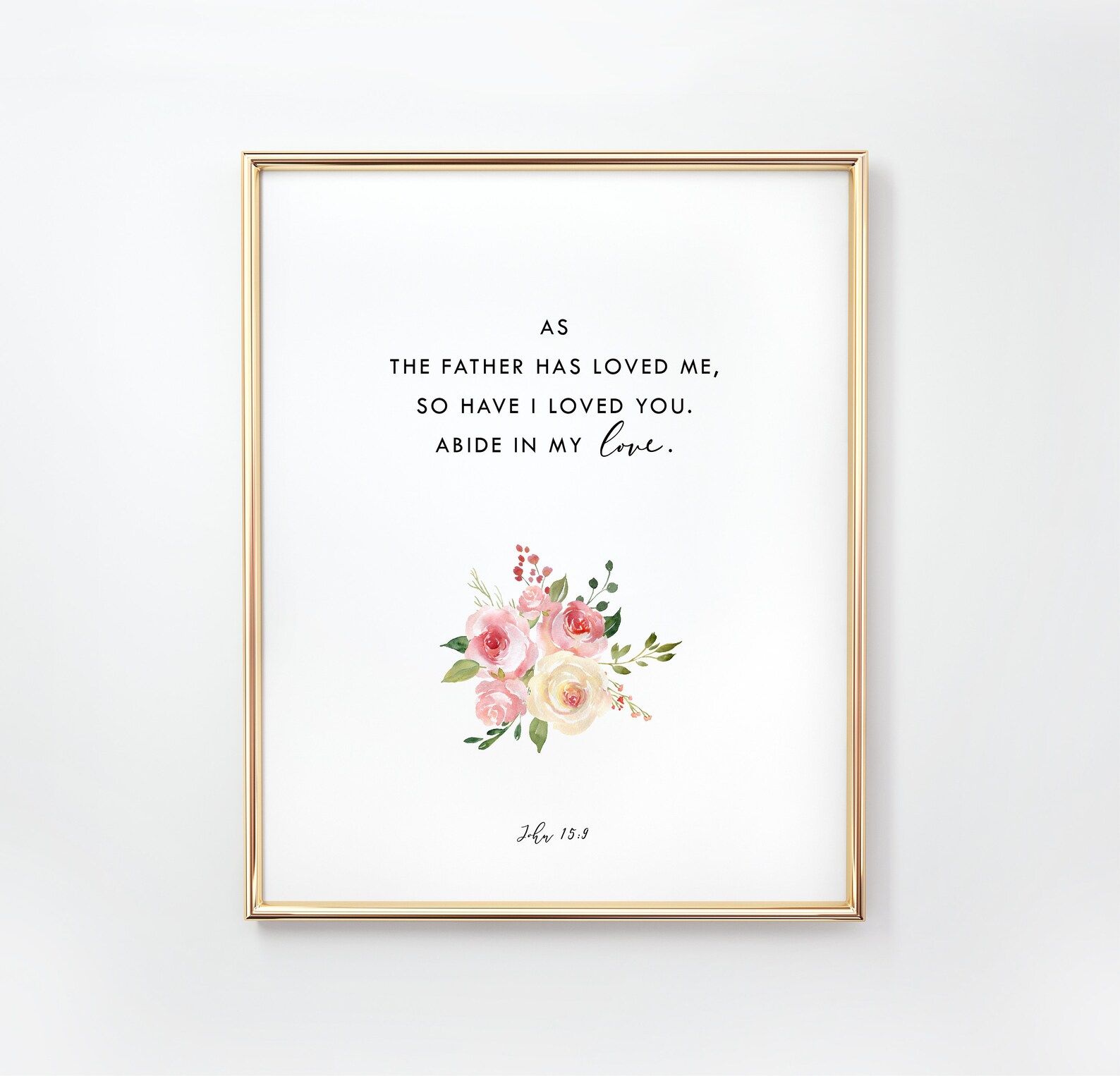 John 15:9-12 Love One Another Bible Verse Printable Wall Art - Etsy