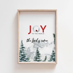 Joy to the World White Christmas Printable Wall Art (Download Now) - Etsy