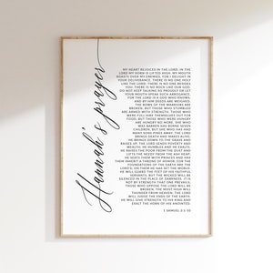 Hannah's Prayer 1 Samuel 2 Bible Verse Wall Art, Printable Wall Art ...