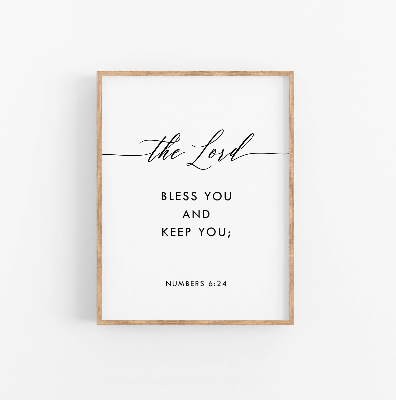 Set of 3 Bible Verse Wall Art, Printable Scripture, Numbers 6:24 Poster ...