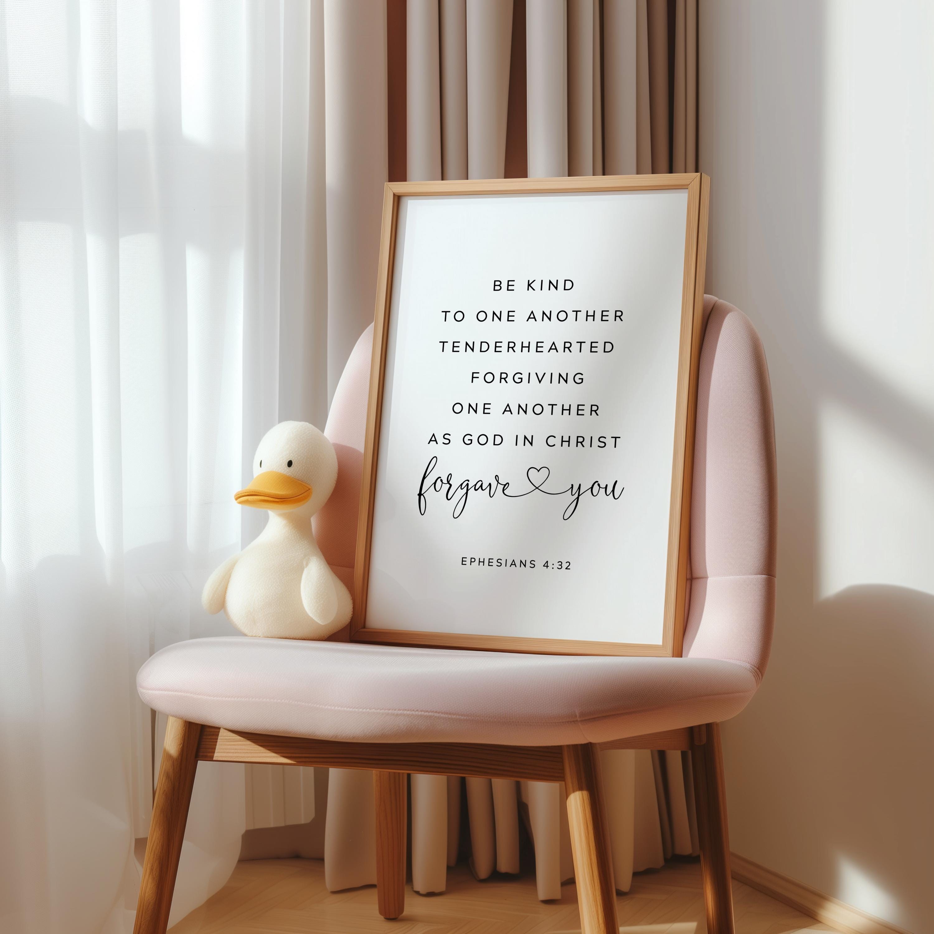 Ephesians 4:32 Scripture Printable Wall Art, Bible Verse Digital Print ...