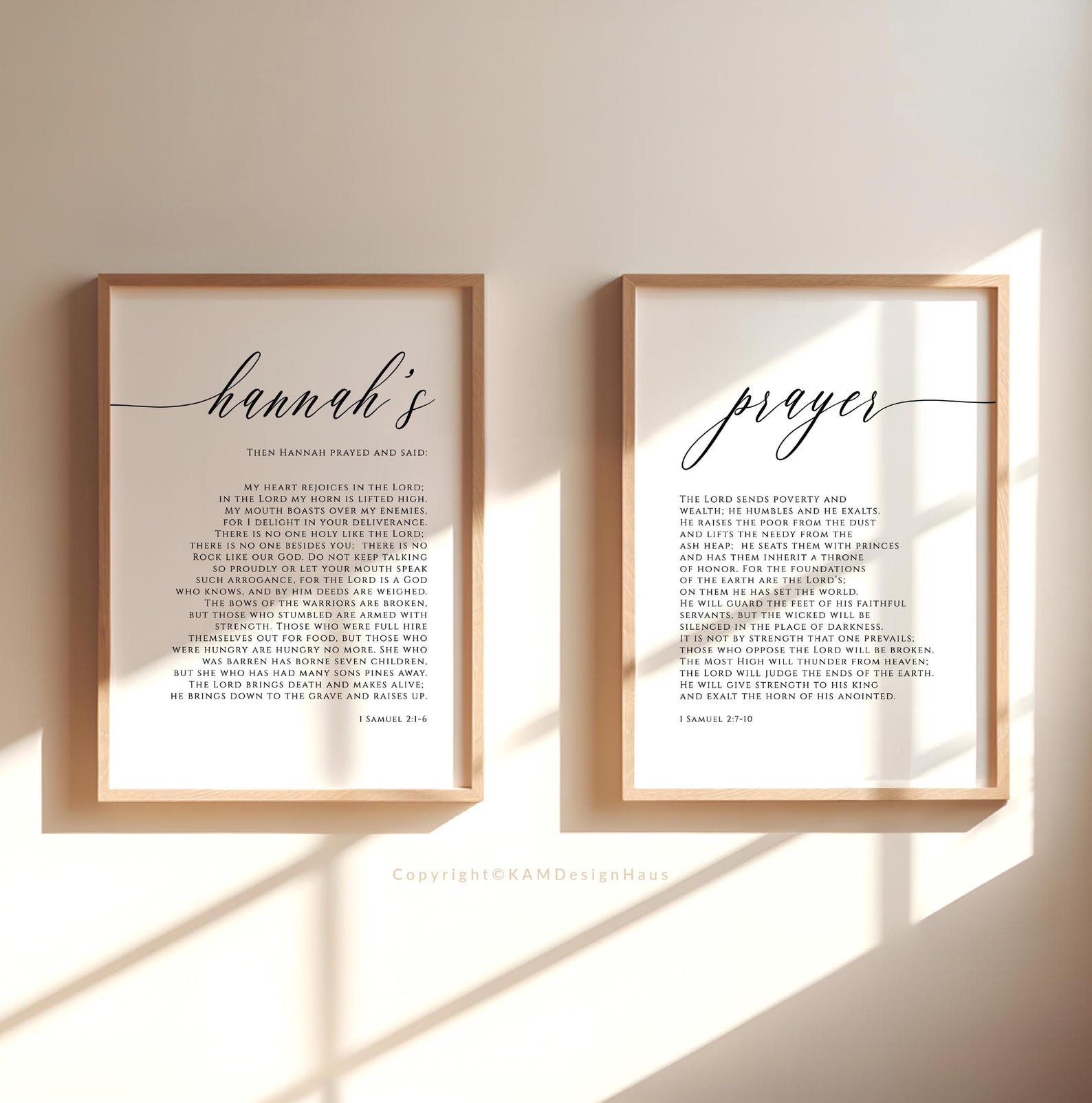 1 Samuel 2:1-10 Hannah's Prayer Bible Verse Wall Art, Printable Wall ...