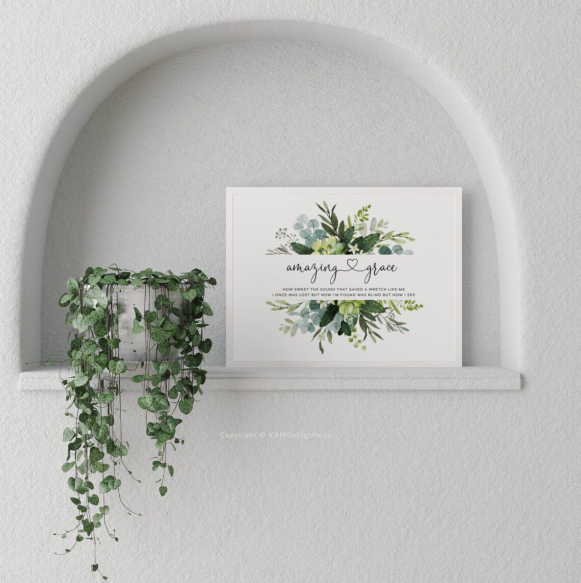 Amazing Grace Christian Printable Wall Art Christian Quote - Etsy