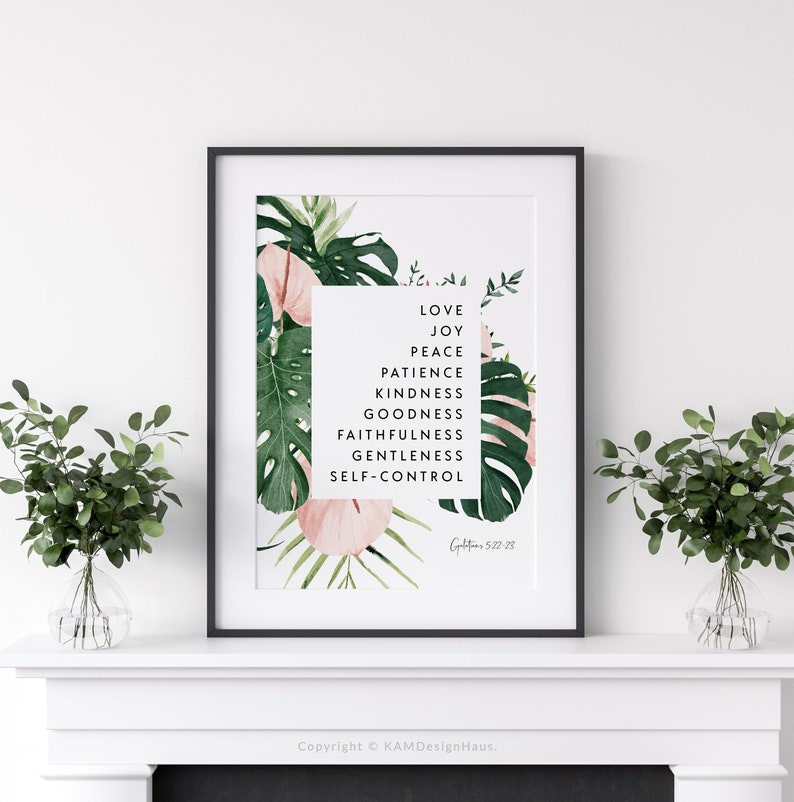 Galatians 5:22-23 the Fruit of the Spirit Bible Verse Print - Etsy