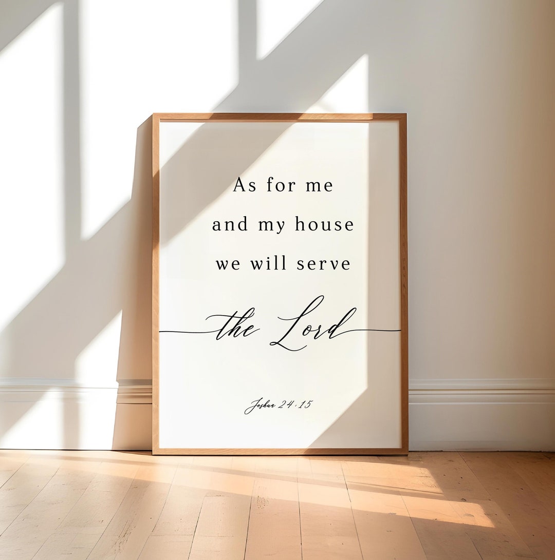 Joshua 24:15 Modern Bible Verse Printable Wall Art - Etsy