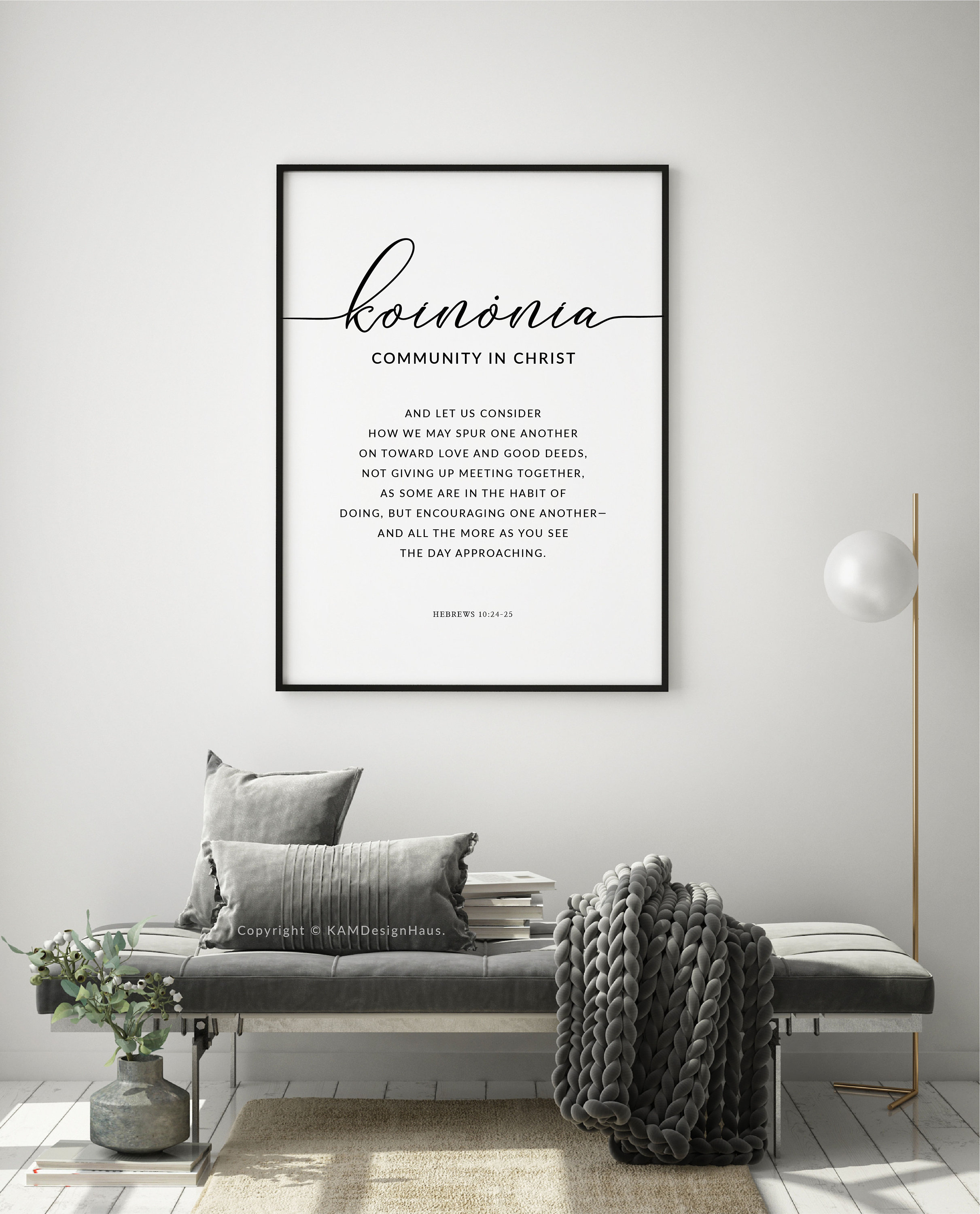 Hebrews 10:24-25 Koinonia Diakonia Bible Verse Printable Wall - Etsy UK