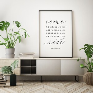 Matthew 11:28 Come to Me Bible Verse Wall Art, Printable Wall Art ...