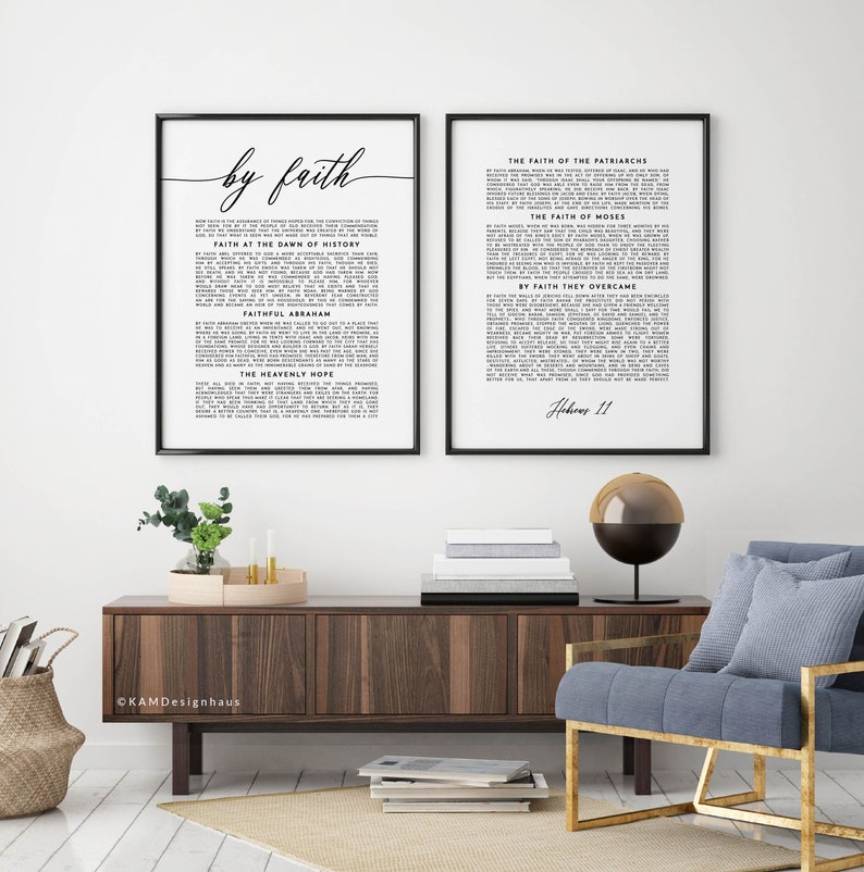 Hebrews 11 by Faith Scripture Wall Art Printable Wall Art - Etsy