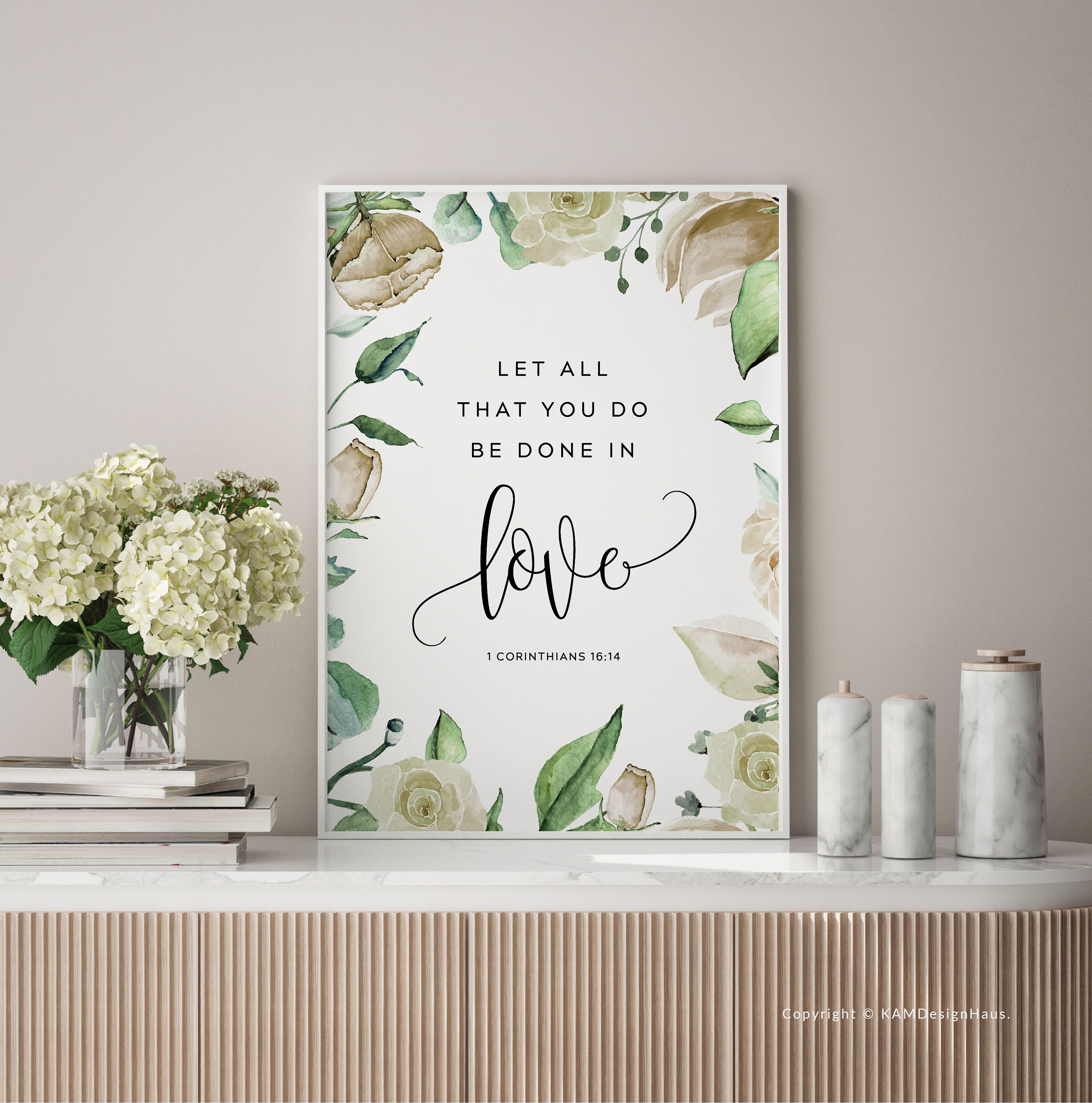 1 Corinthians 16:14 in Love Bible Verse Wall Art Printable - Etsy