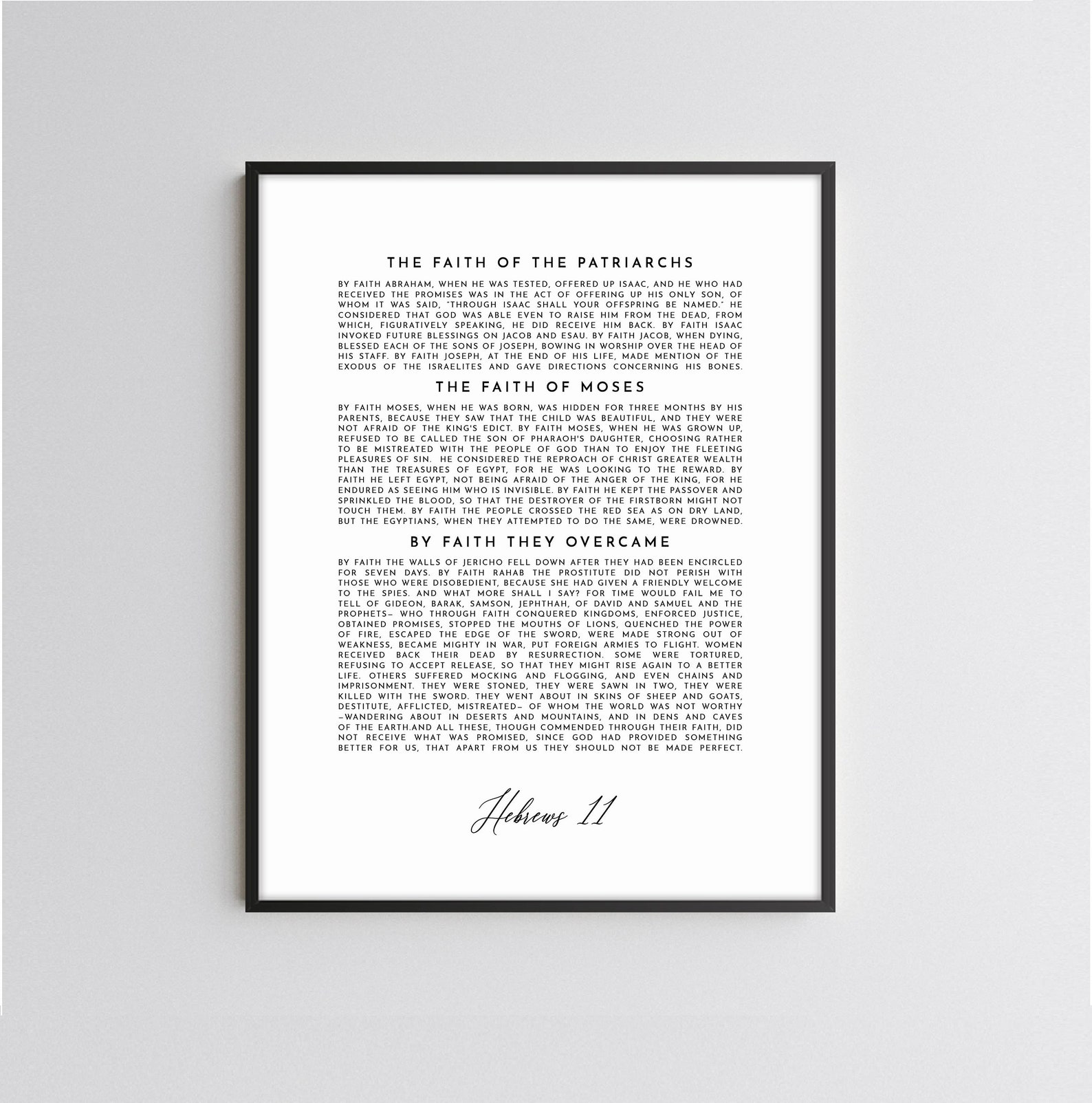 Hebrews 11 by Faith Scripture Wall Art, Printable Wall Art, Bible Verse ...