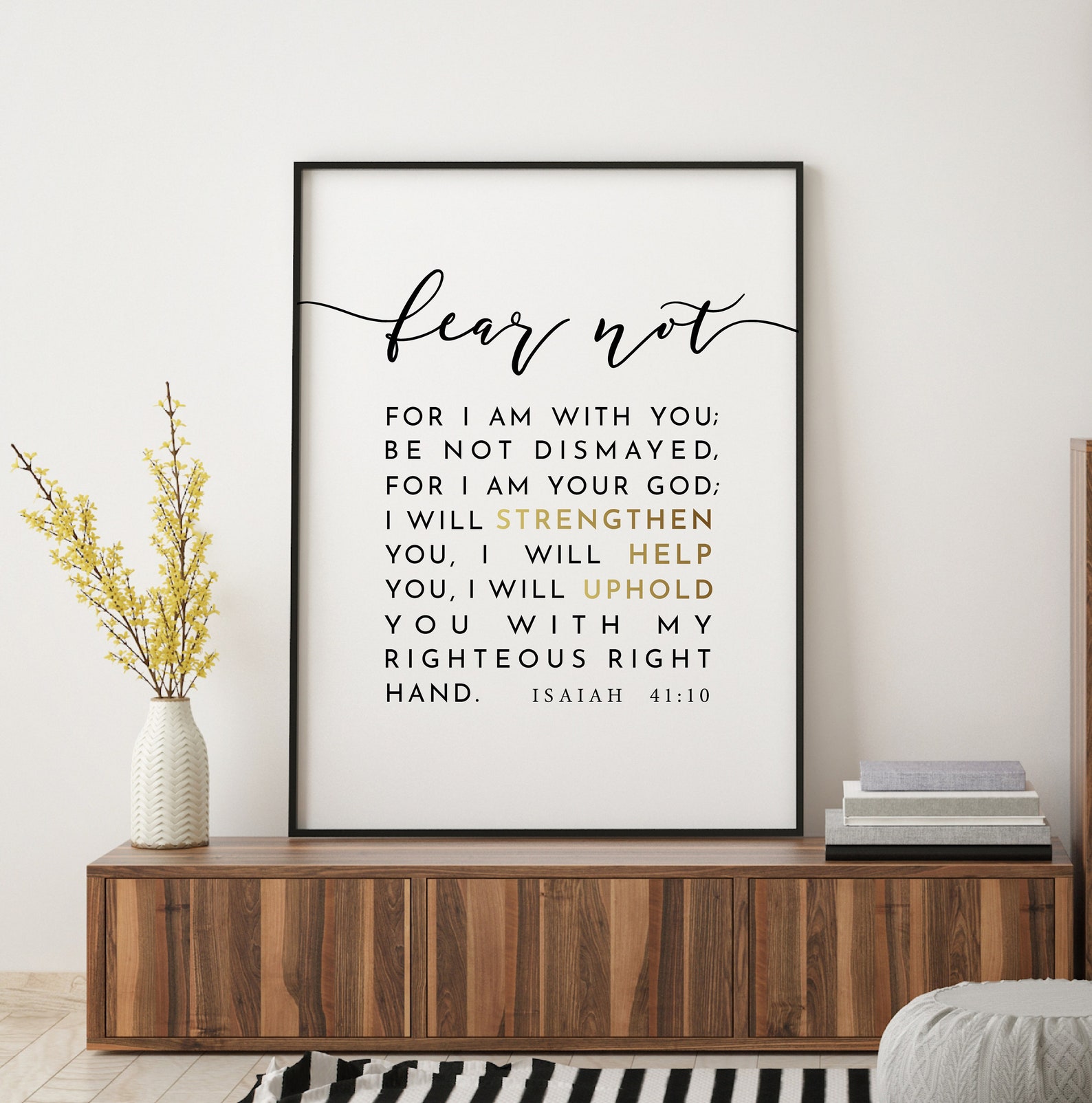 Isaiah 41:10 Fear Not Bible Verse Wall Art Printable Wall - Etsy