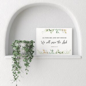 Joshua 24:15 We Will Serve the Lord Bible Verse Wall Art, Printable ...