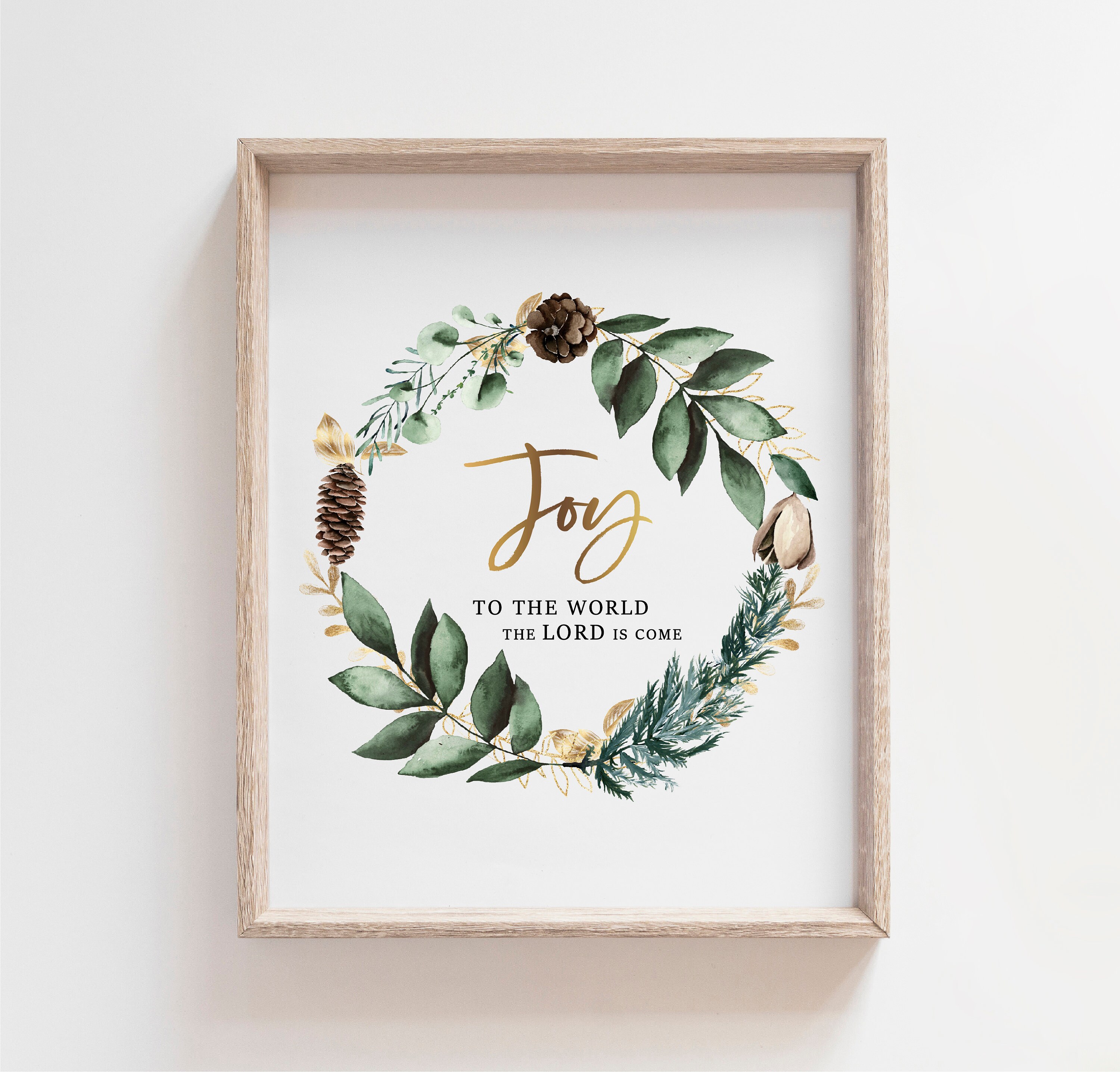 Joy to the World Christmas Printable Wall Art the Lord is - Etsy