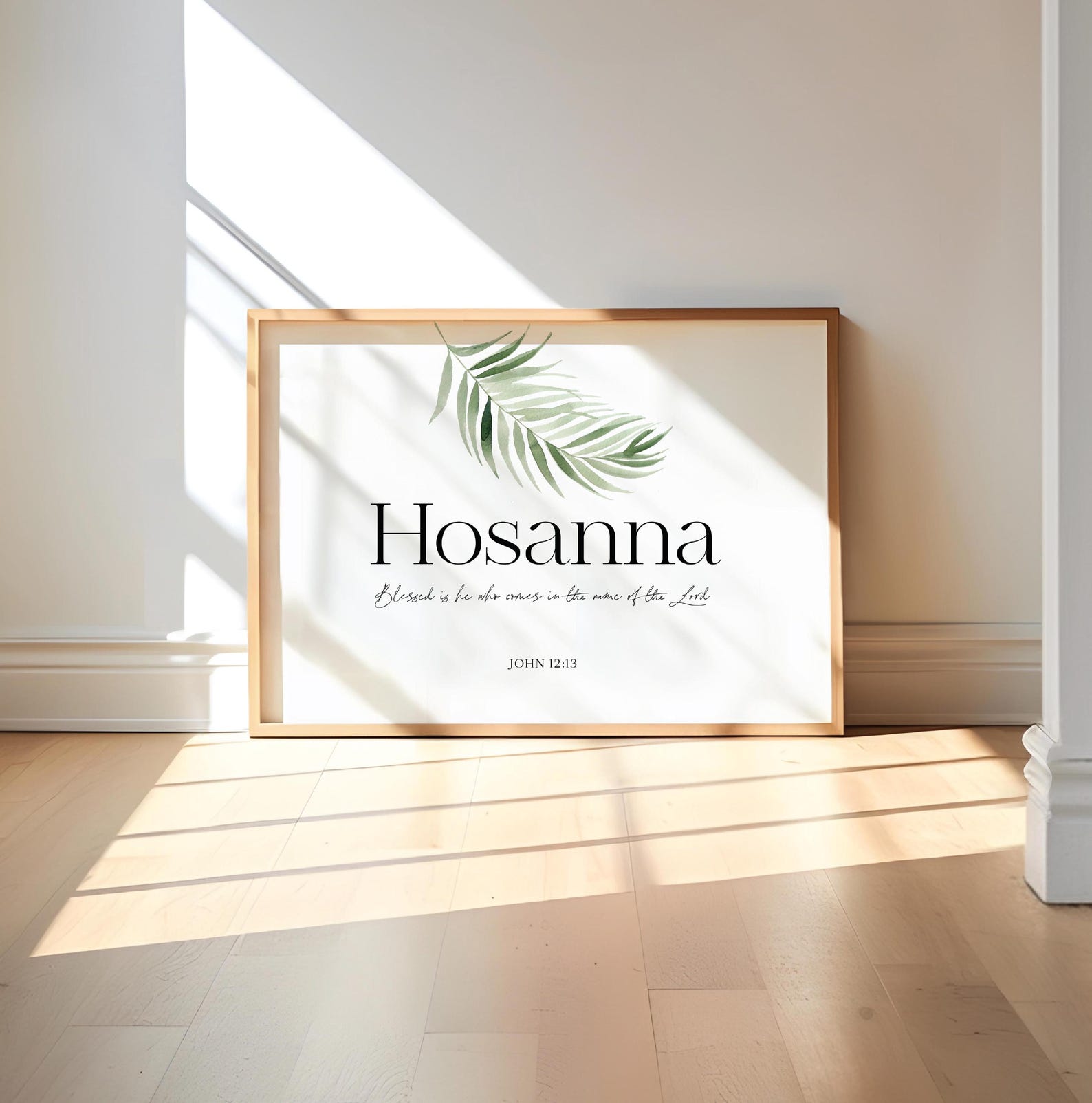 John 12:13 Hosanna Bible Verse Wall Art, Printable Wall Art, Hosanna ...