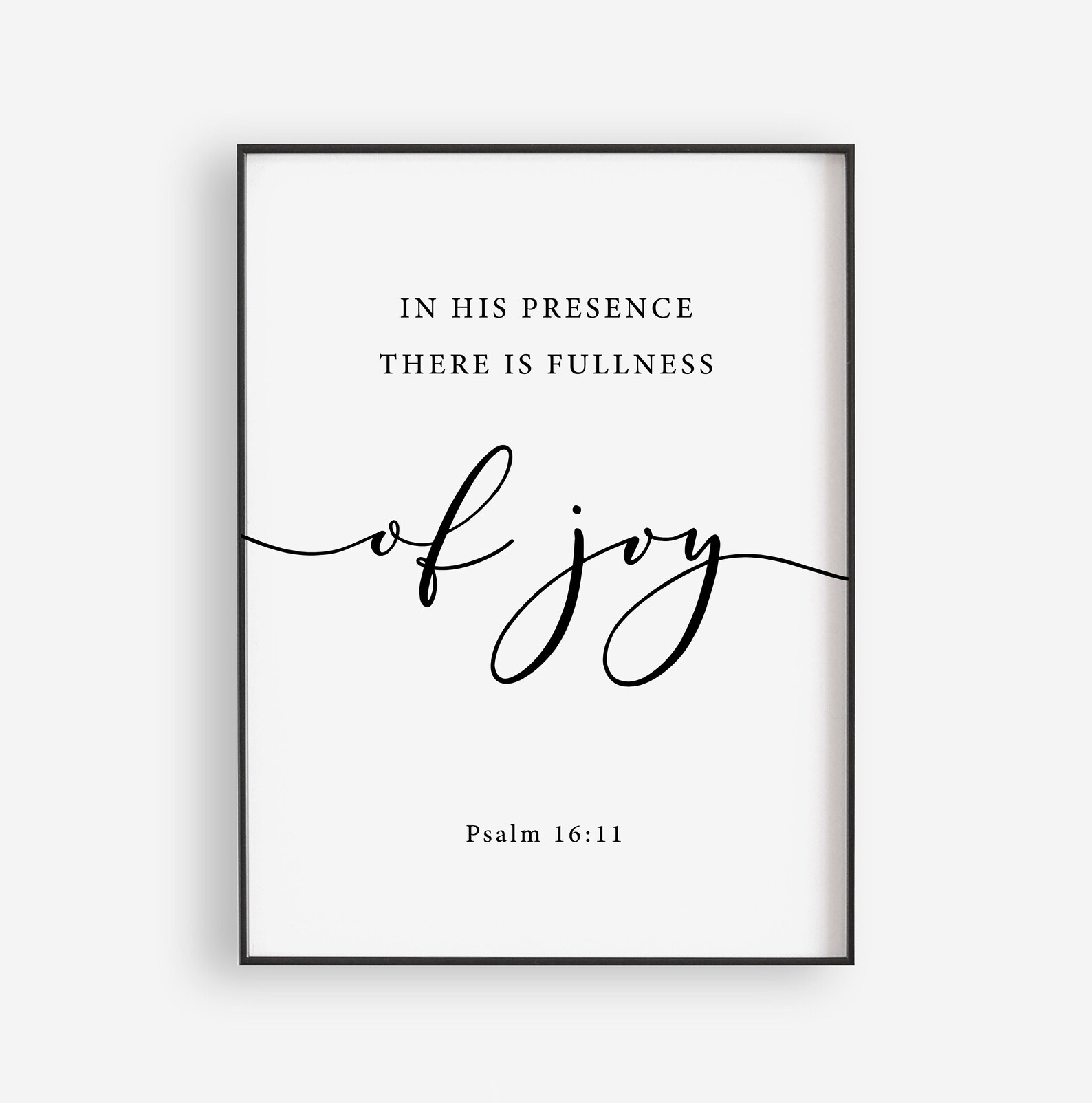 Psalm 16:11 Fullness of Joy Bible Verse Wall Art Set of 2 | Etsy
