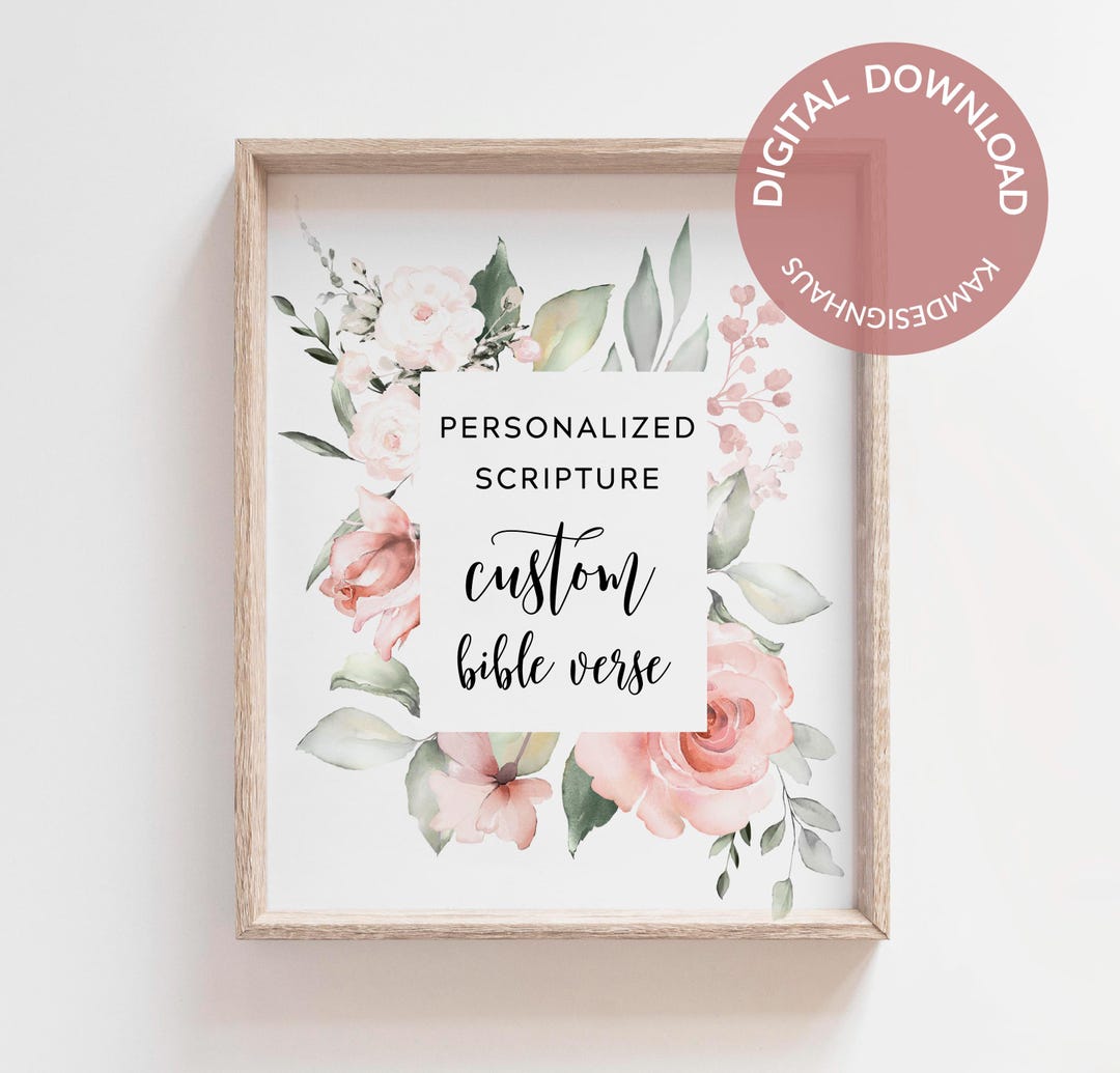 Personalized Bible Verse Printable, Custom Bible Verse Digital Download ...