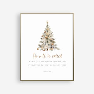 Isaiah 9:6 Christmas Printable Wall Art, Christmas Card Digital Print ...