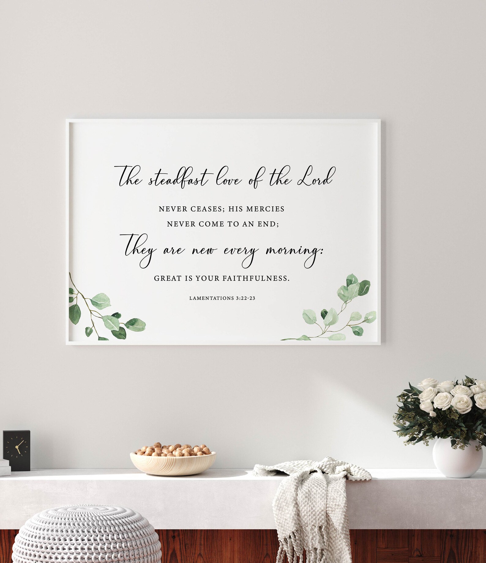 Lamentations 3:22-23 Great is Your Faithfulness Bible Verse | Etsy