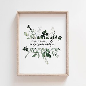 Maranatha Wall Art, Christian Printable Wall Art, Maranatha Digital ...