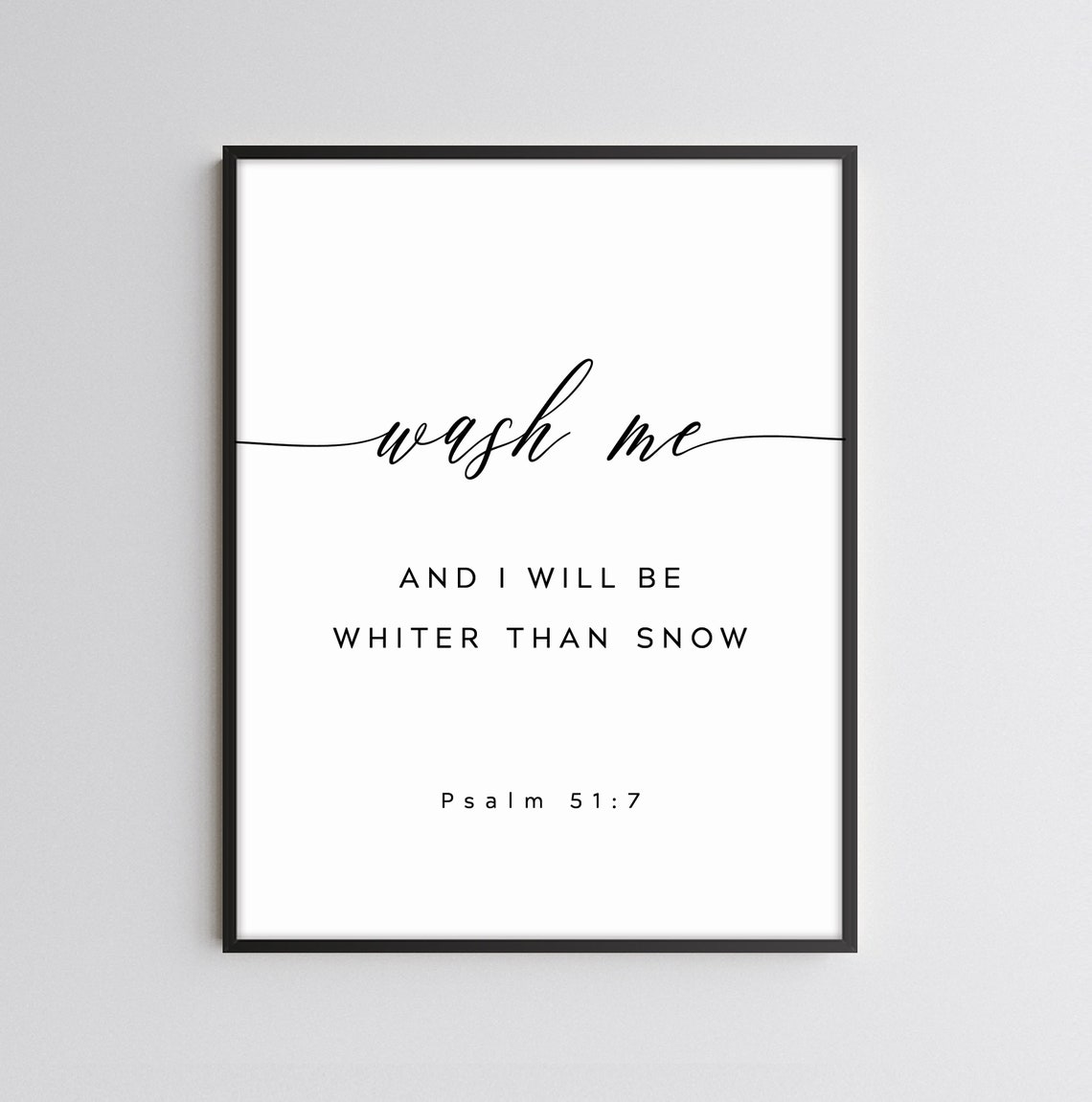 Psalm 51:7 Cleanse Me Wash Me Bible Verse Print Scripture - Etsy