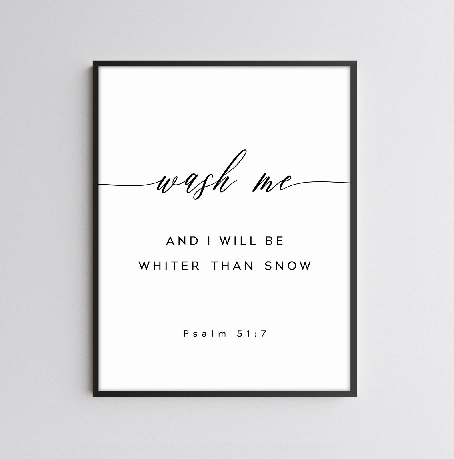 Psalm 51:7 Cleanse Me Wash Me Bible Verse Print Scripture - Etsy