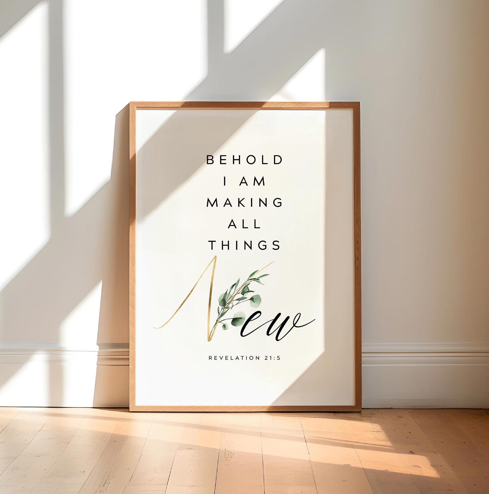 Revelation 21:5 Making All Things New Bible Verse Printable Wall Art ...