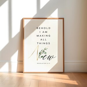 Revelation 21:5 Making All Things New Bible Verse Printable Wall Art ...
