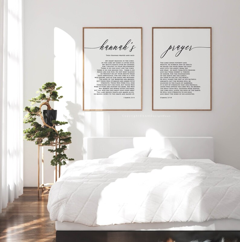 1 Samuel 2:1-10 Hannah's Prayer Bible Verse Wall Art - Etsy