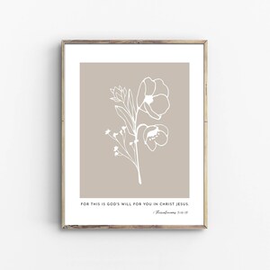 1 Thessalonians 5:16-18 Set of 3 Bible Verse Wall Art, Scripture Print ...