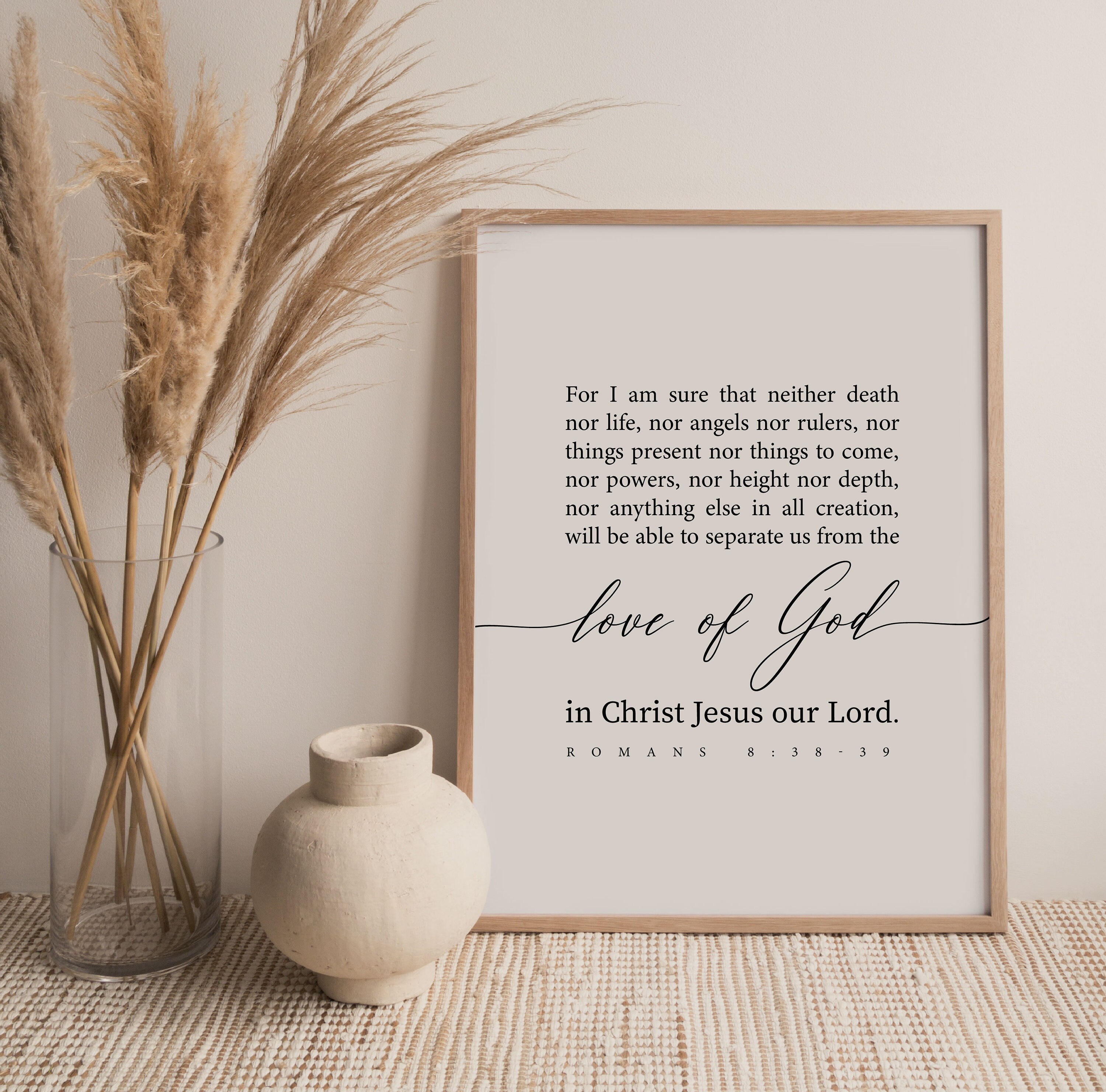Romans 8:38-39 Neither Death nor Life Bible Verse Printable | Etsy
