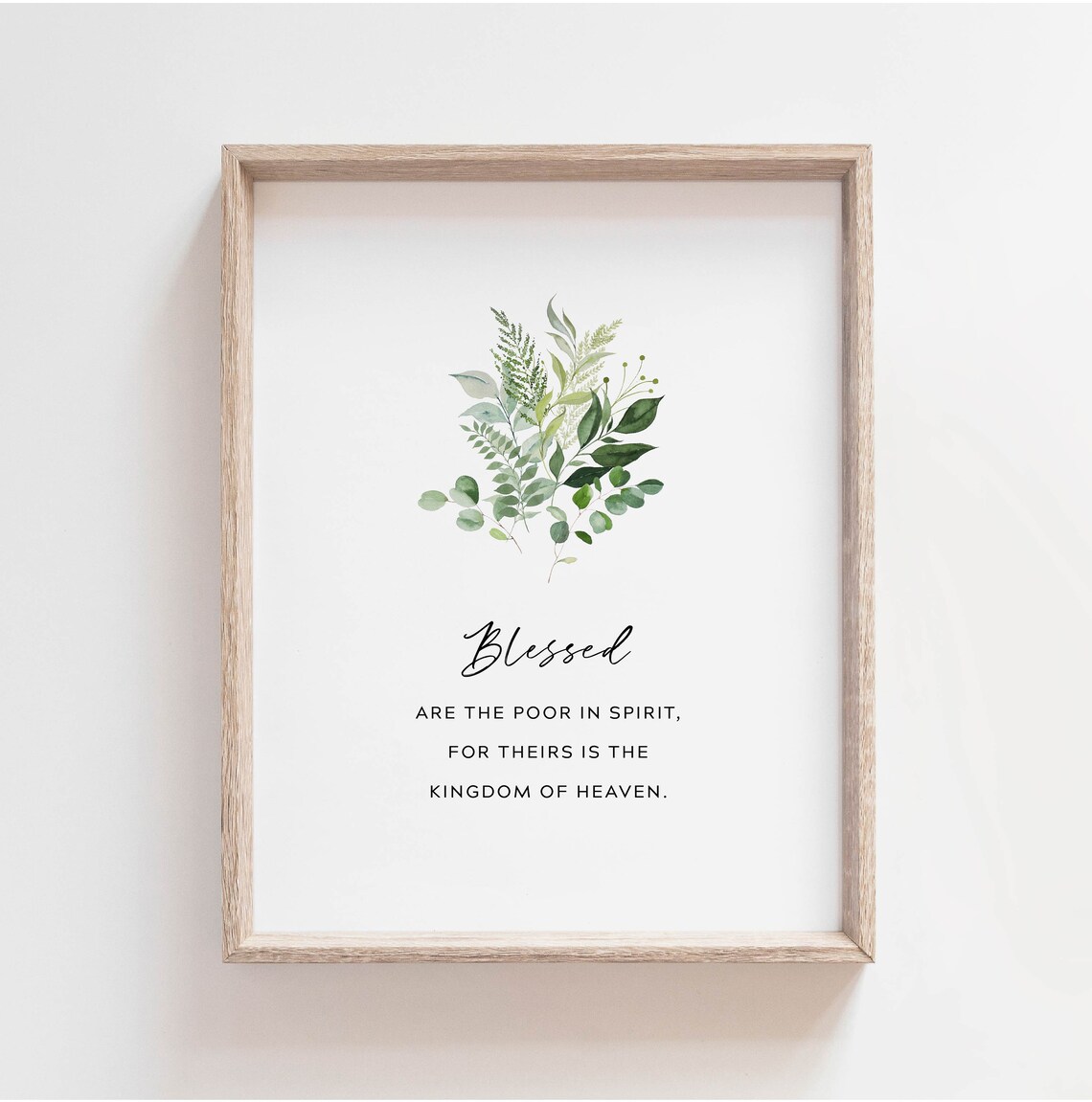 Matthew 5:3-10 the Beatitudes Bundle, Bible Verse Wall Art, Set of 8 ...