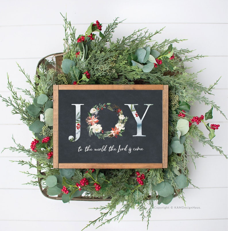 JOY Christmas Printables Bible Verse Card Download Christmas - Etsy
