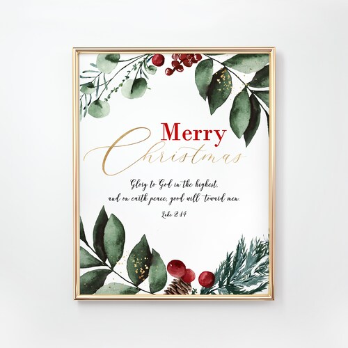 Isaiah 7:14 ESV Christmas Printable Bible Verse Card - Etsy