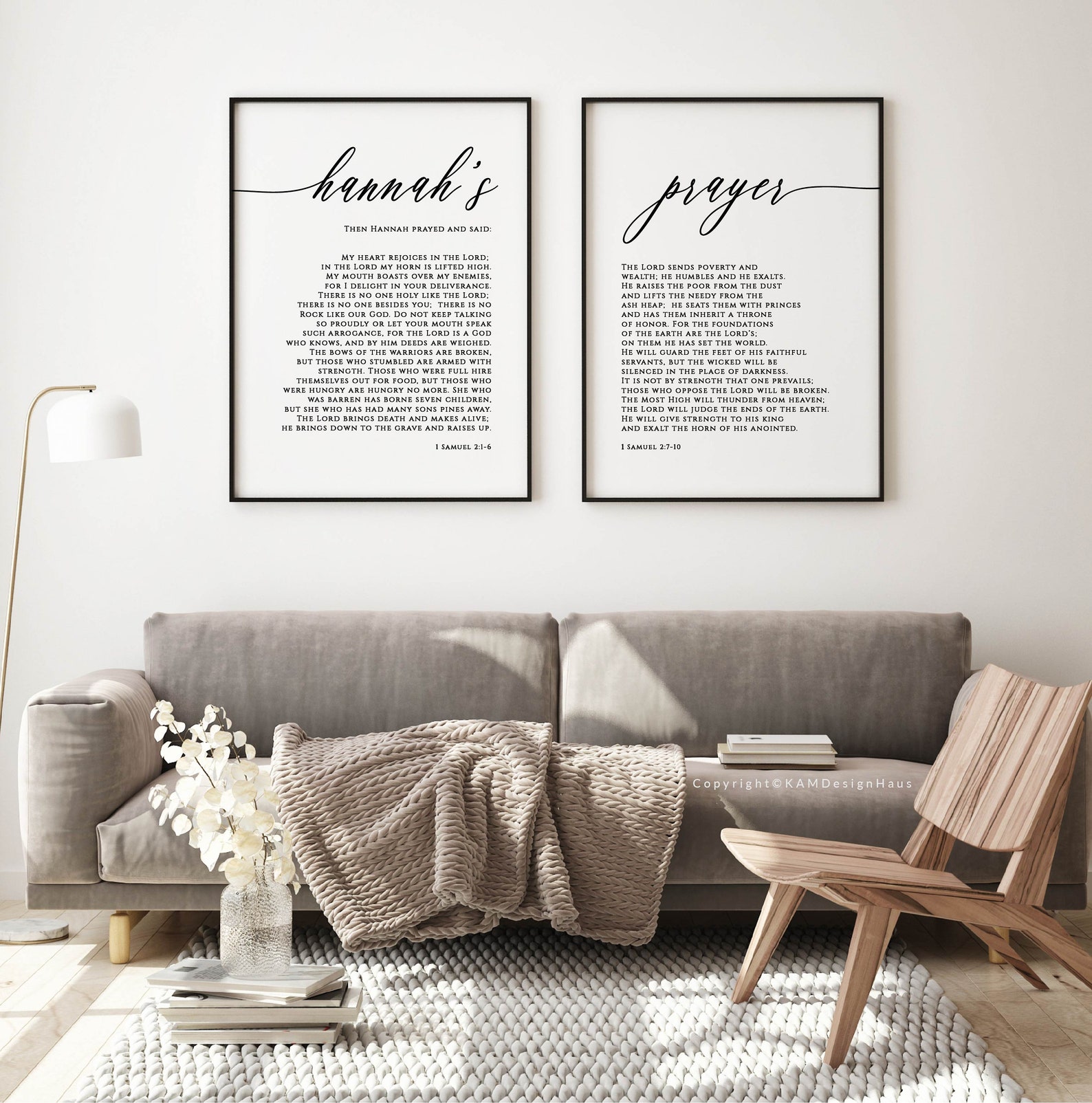 1 Samuel 2:1-10 Hannah's Prayer Bible Verse Wall Art, Printable Wall ...