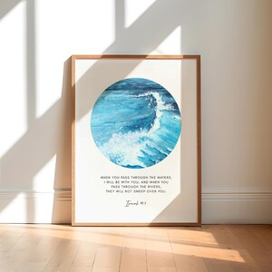 Isaiah 43:2 I Will Be With You Bible Verse Wall Art, Printable Wall Art ...